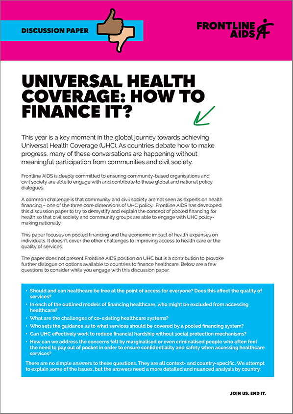 Universal Health Coverage: How to finance it? - Frontline AIDS ...